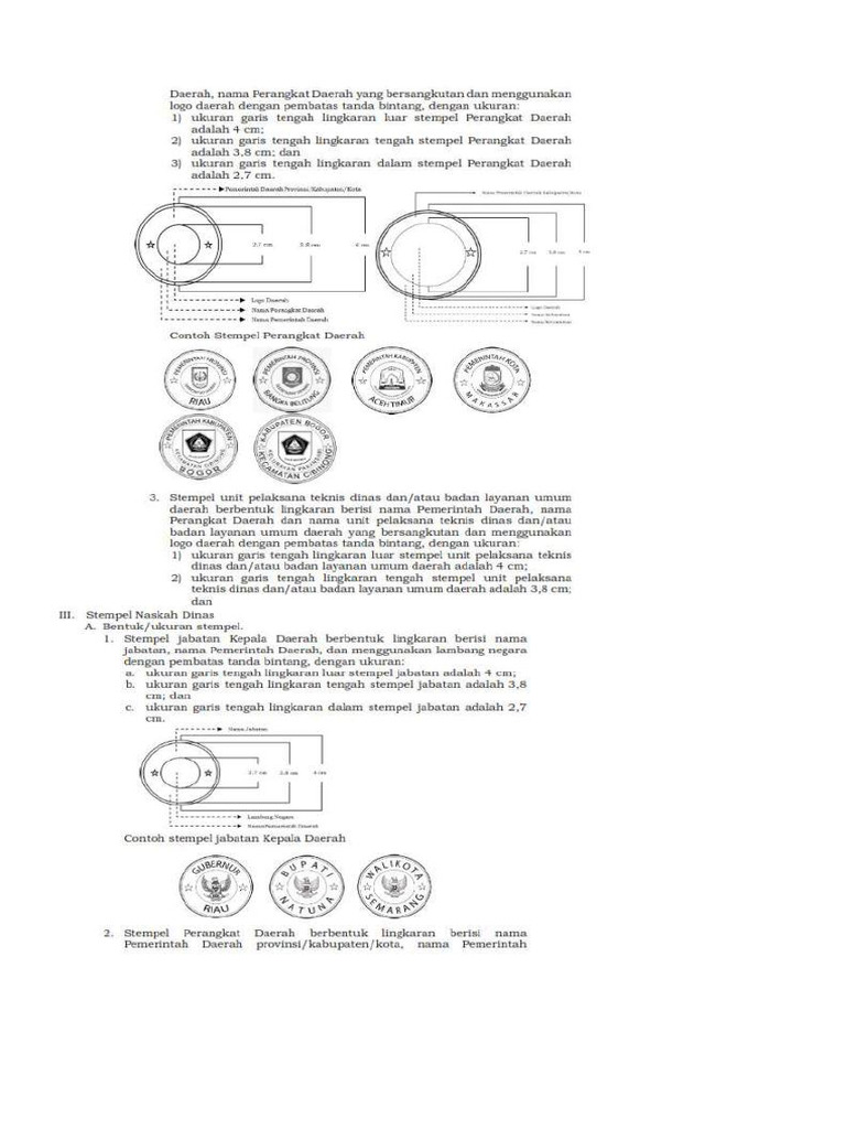Diameter Stempel Naskah Dinas | PDF