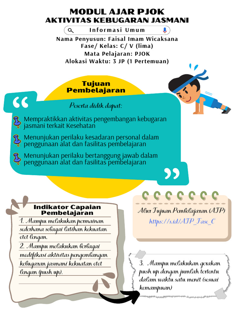 Modul Ajar PJOK (Aktivitas Kebugaran Jasmani) | PDF | Pengembangan Diri