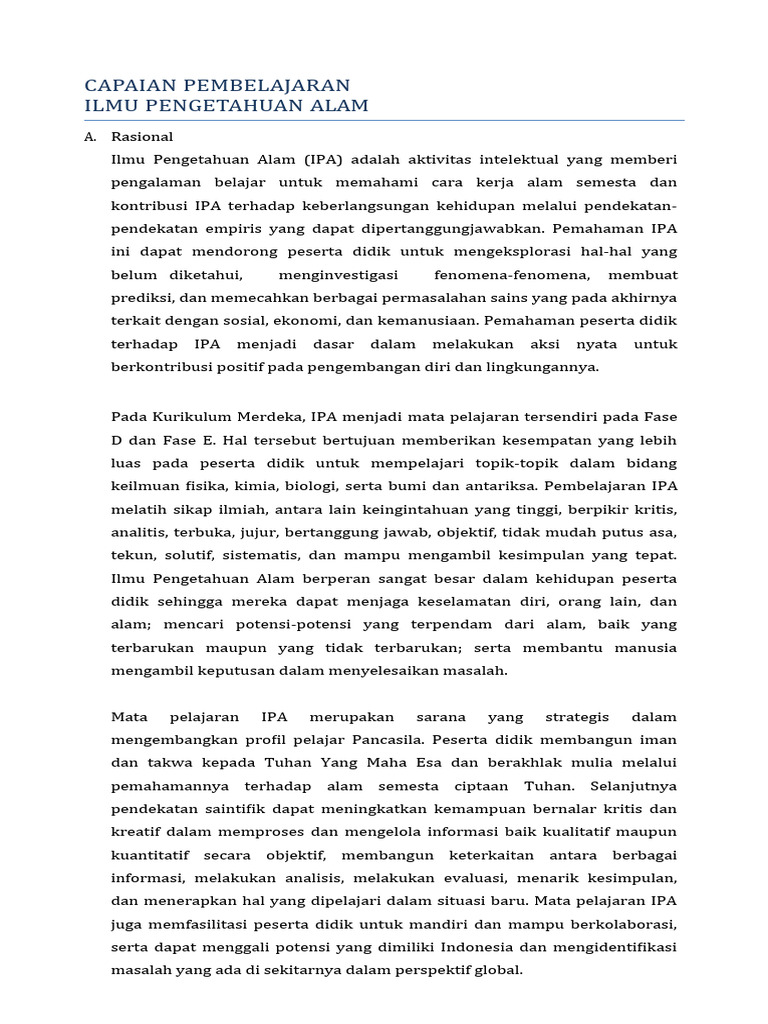 CP Ipa Terbaru | PDF