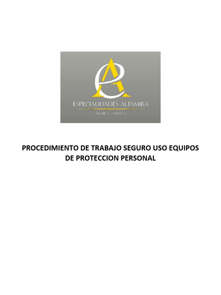 002 PTS USO EPP | PDF | Especialidades Medicas