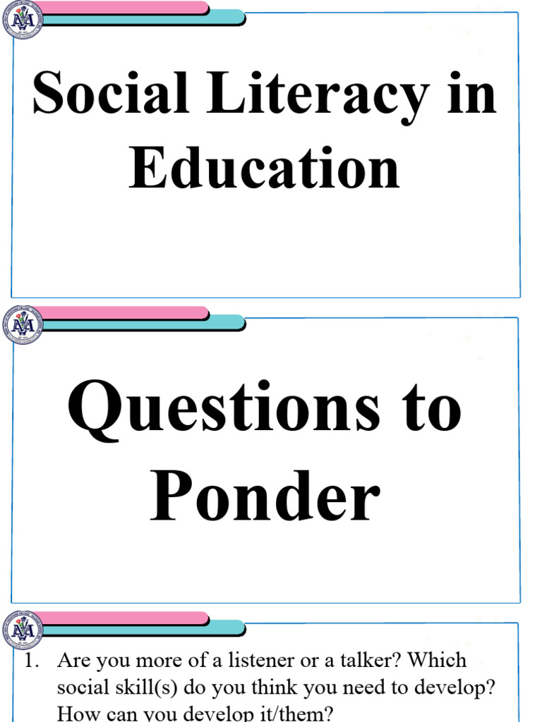 Social Literacy | PDF | Literacy | Social Skills