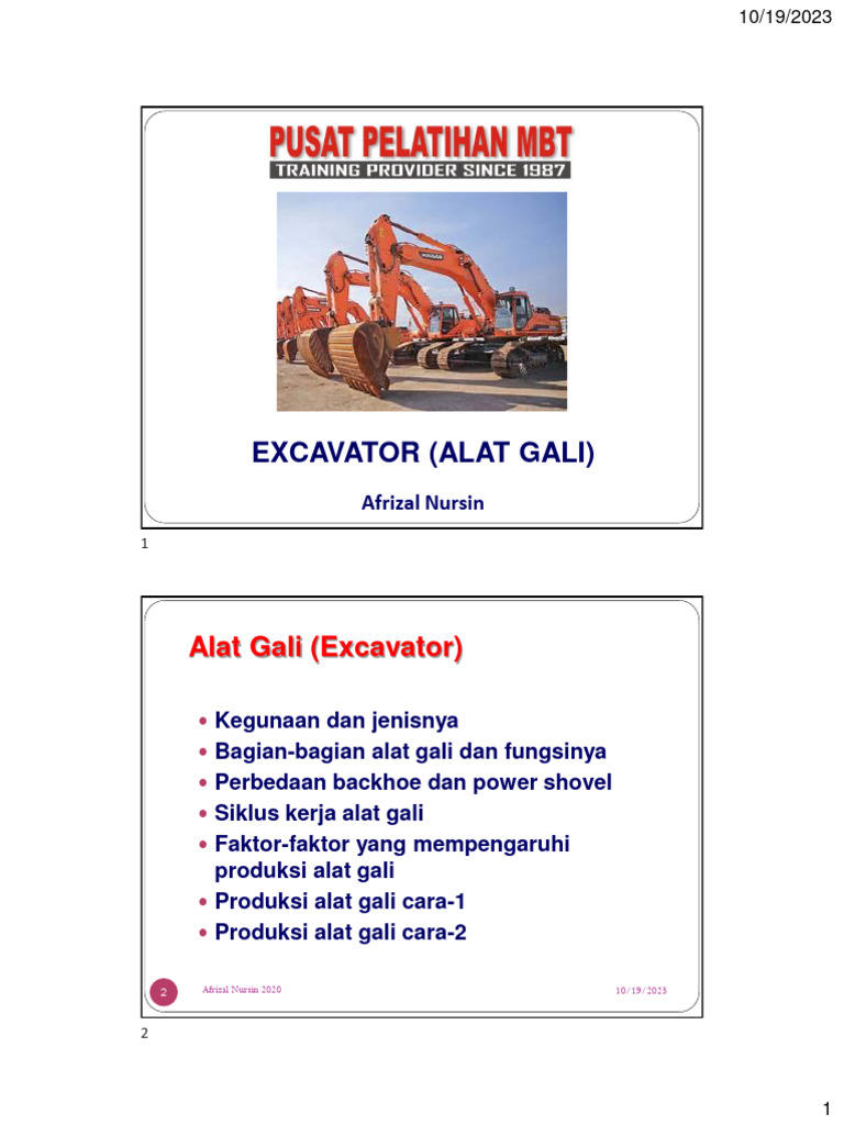 Alat Gali: Jenis dan Produksinya | PDF