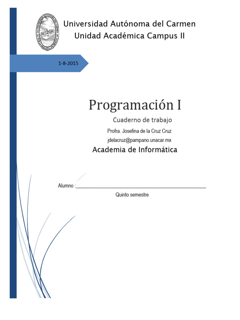 Cuaderno_Trabajo_Programacion_I | PDF | Algoritmos | Lenguaje de programación