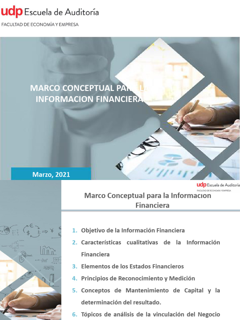Esc Aud Fac Eco y Emp de UDP Marco Conceptual Información Financiera Marzo 2021 | PDF | Estado ...