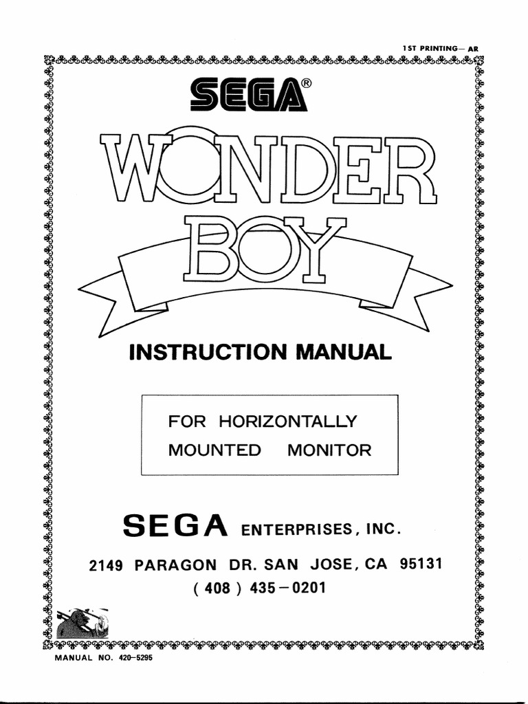 Wonder Boy - 1986 - Sega | PDF