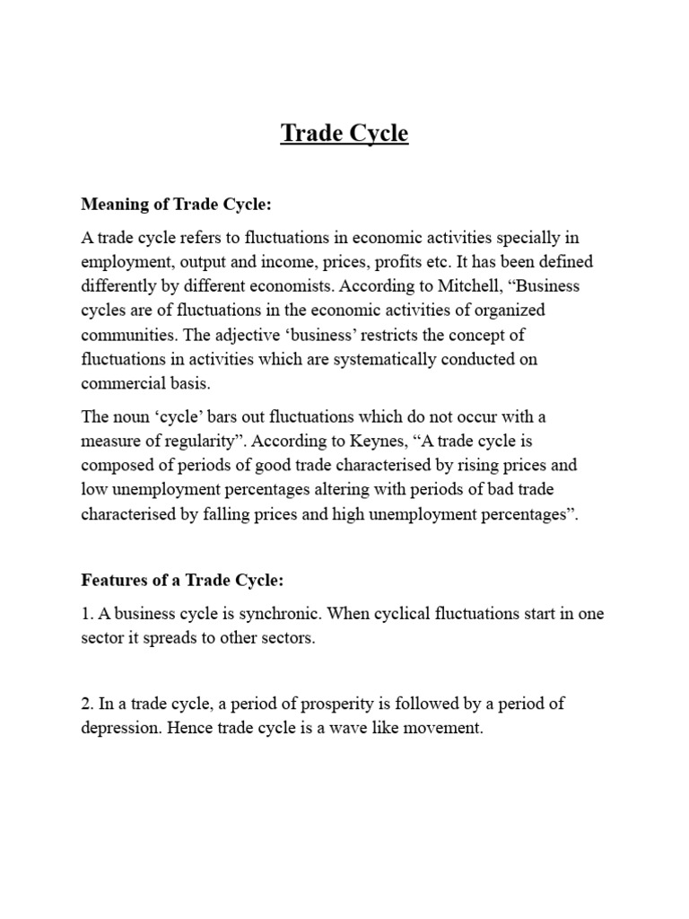 Understanding the Trade Cycle Phases | PDF | Business Cycle | Recession