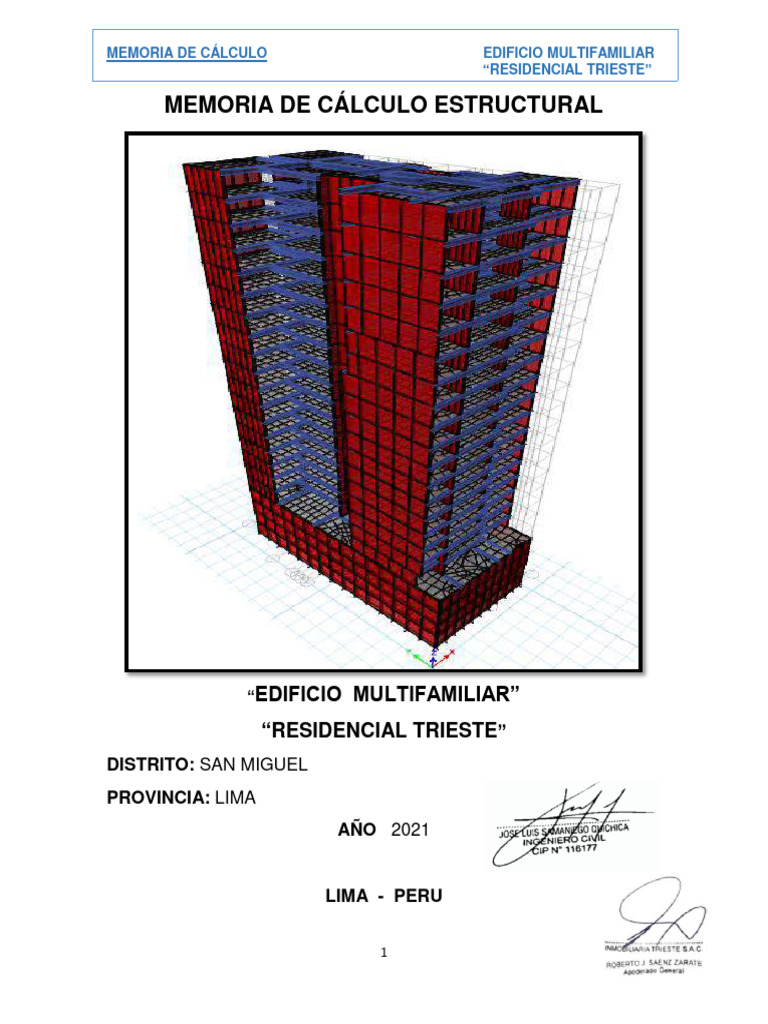 Memoria de Calculo Estructuras Edificio Tristen Rev | PDF | Viga (Estructura) | edificio
