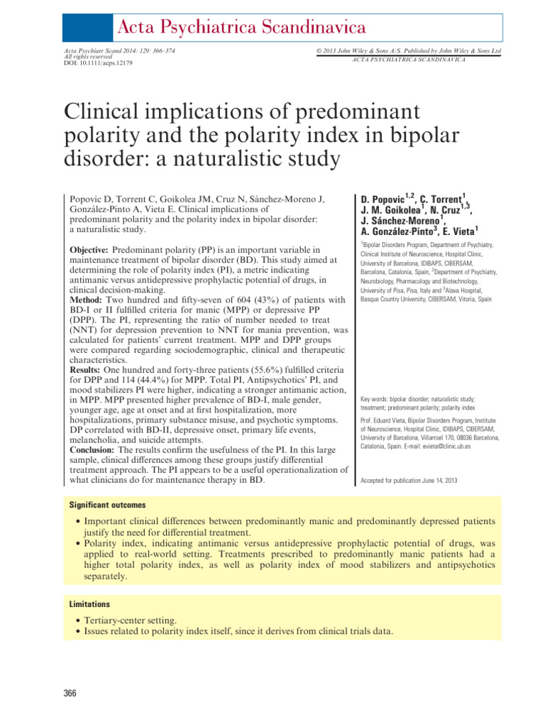 Acta Psychiatr Scand - 2013 - Popovic - Clinical Implications of ...