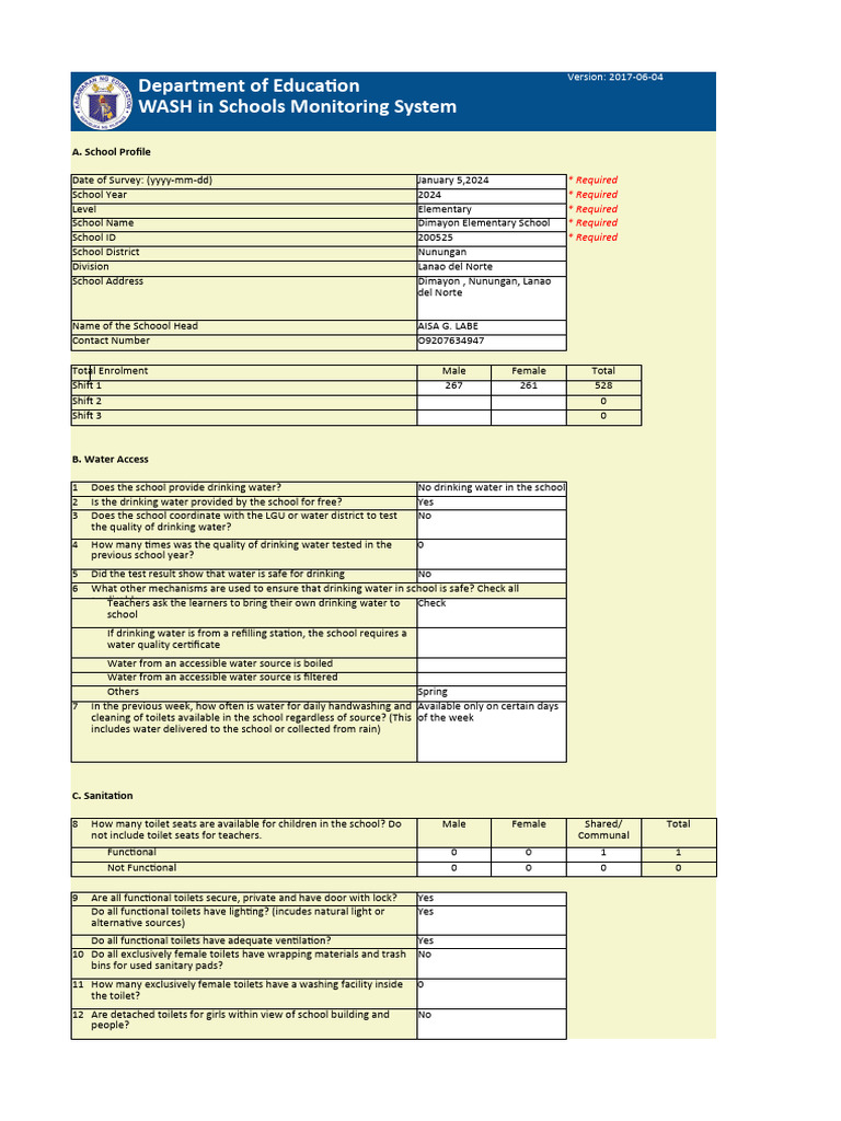 DES-2022-2023-WinS-Monitoring-System | PDF | Hand Washing | Sanitation