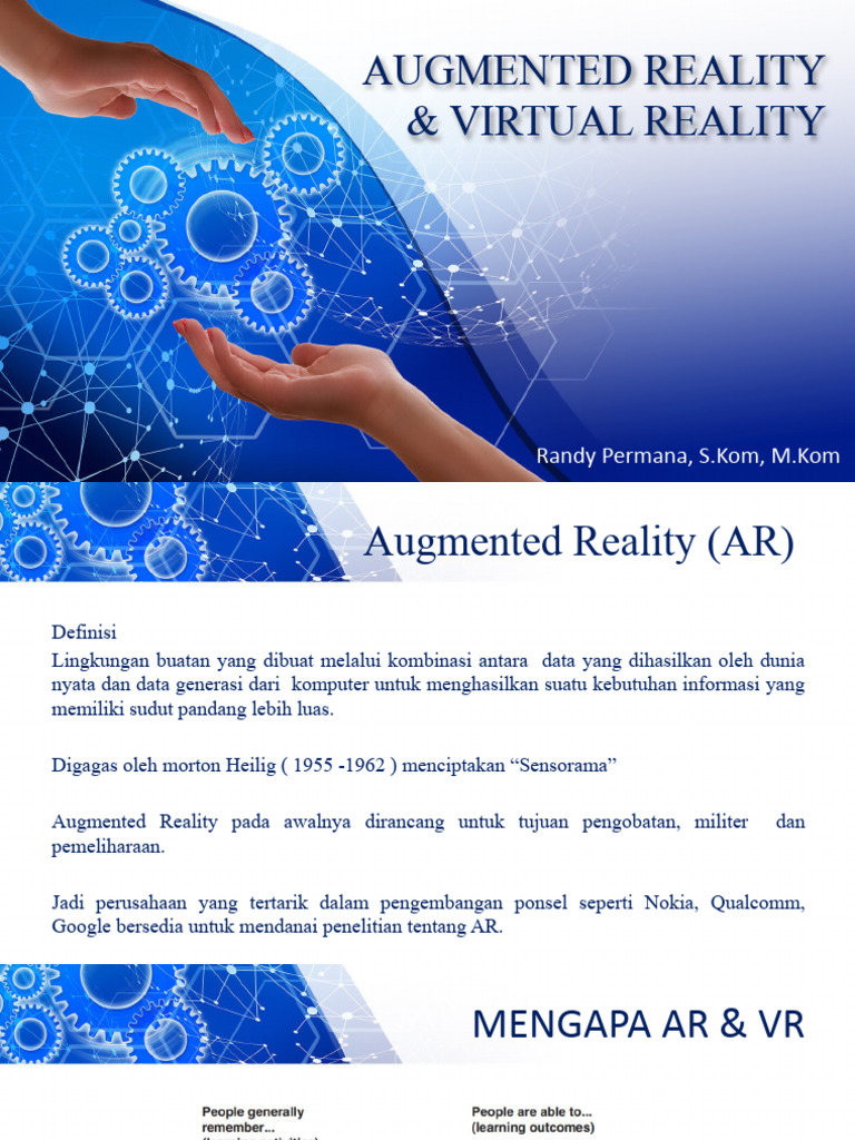 Understanding Augmented and Virtual Reality | PDF | Augmented Reality ...