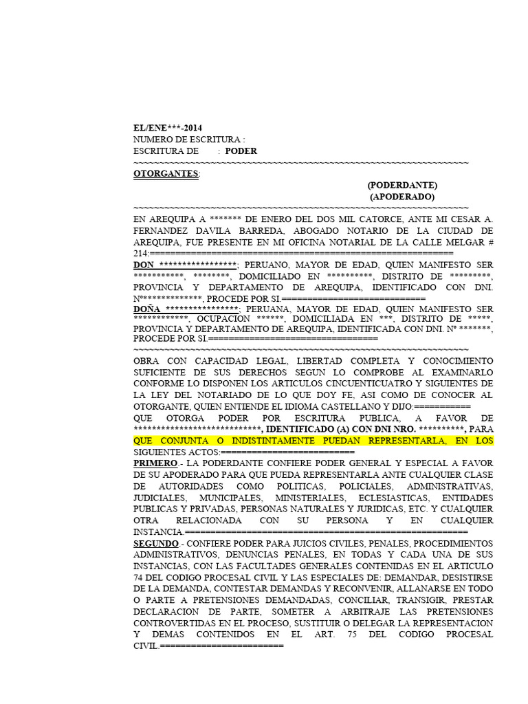 Modelos de Poderes | PDF | Ley procesal | Sentencia (ley)