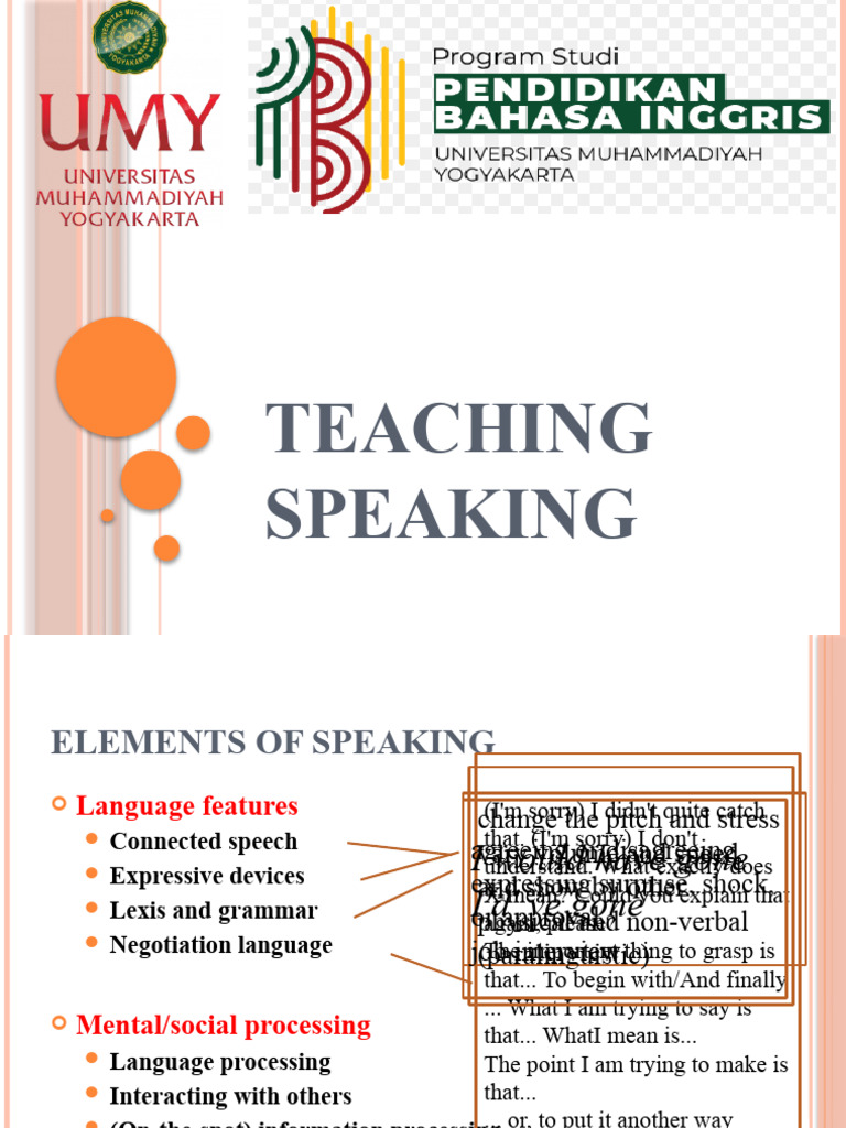 12 Teaching Speaking | PDF | Communication | Cognition