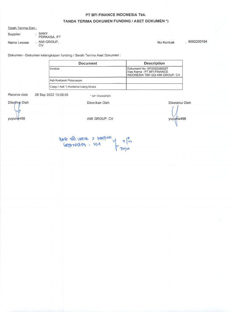 CV AMI GROUP - 6092200194 Dan BAST 2 UNIT | PDF