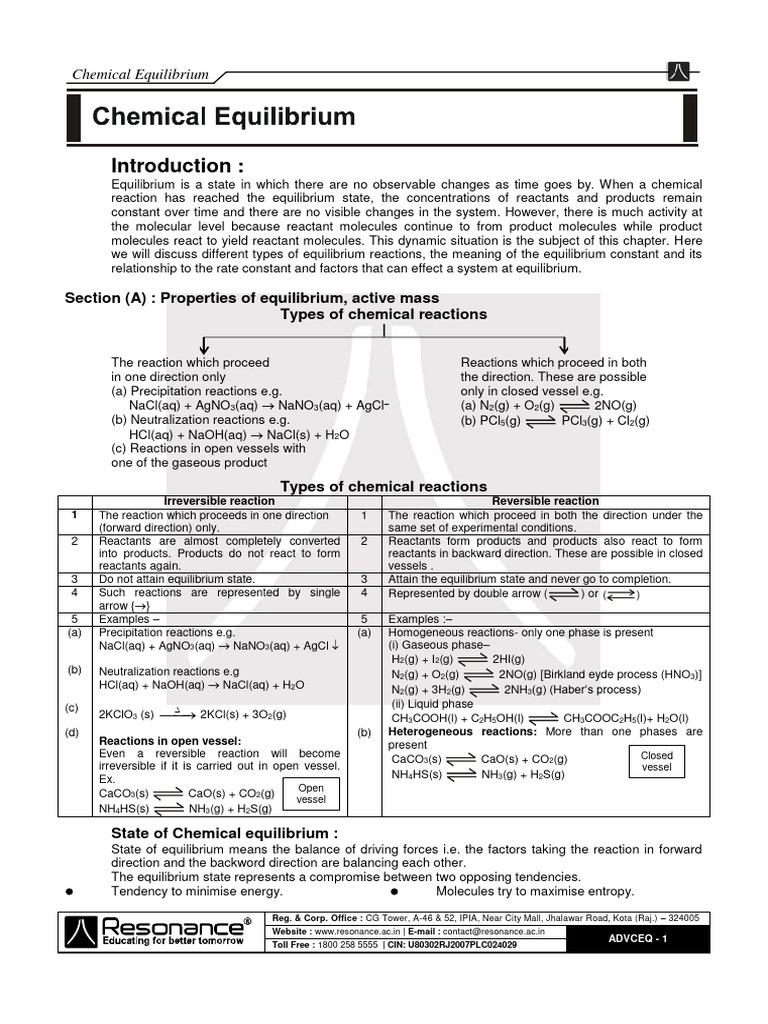 CEQ TH E G2A0aSH | PDF | Chemical Equilibrium | Reaction Rate