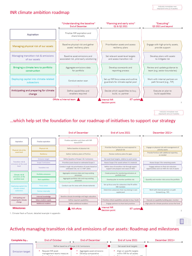 Sample Roadmap Pages | PDF | Risk