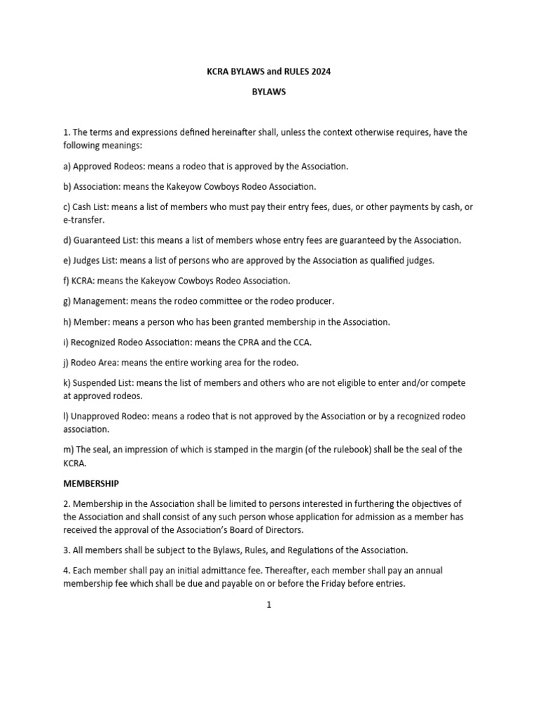 Rulebook 2024 | PDF | Indemnity | Rodeo