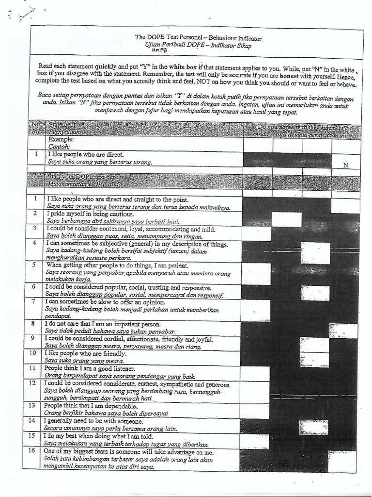 Dope Test | PDF