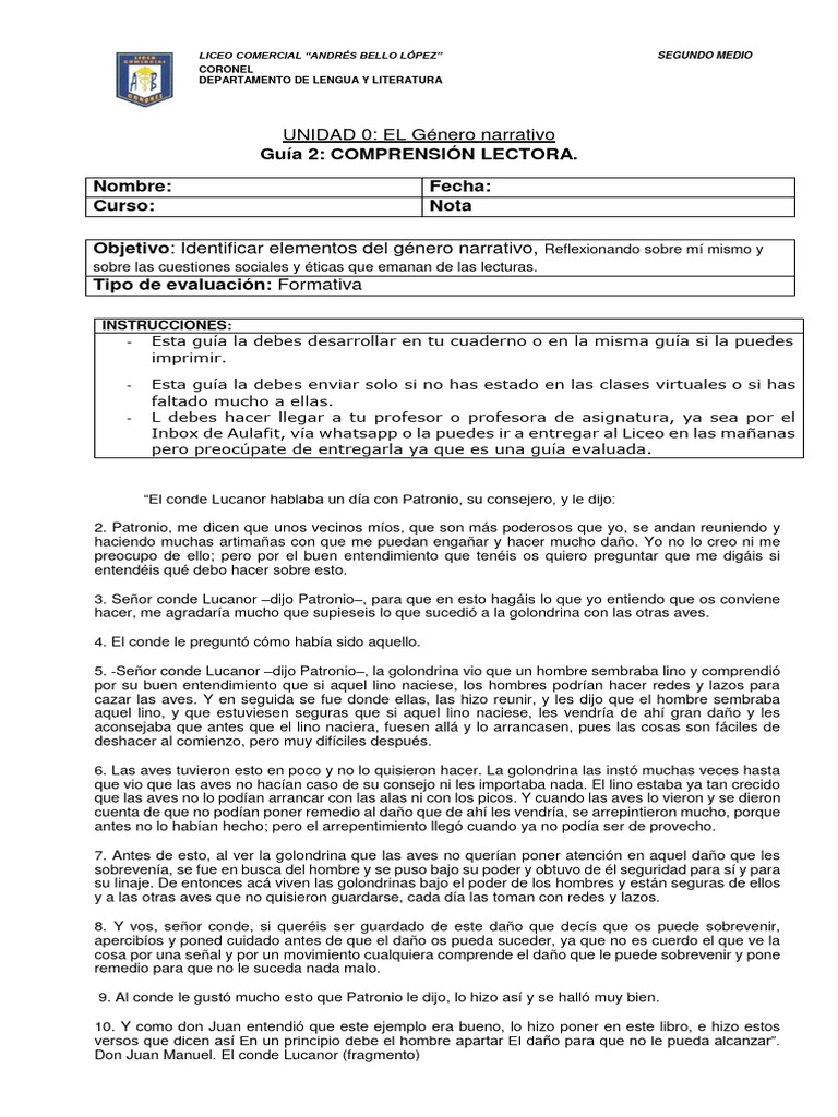 COMPRENSION LECTORA | PDF