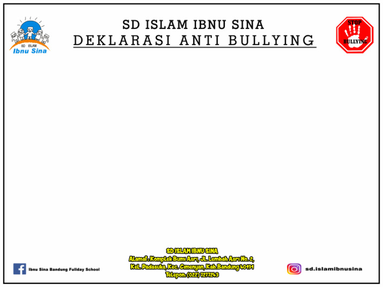 Deklarasi Anti Bullying 90X120 CM | PDF