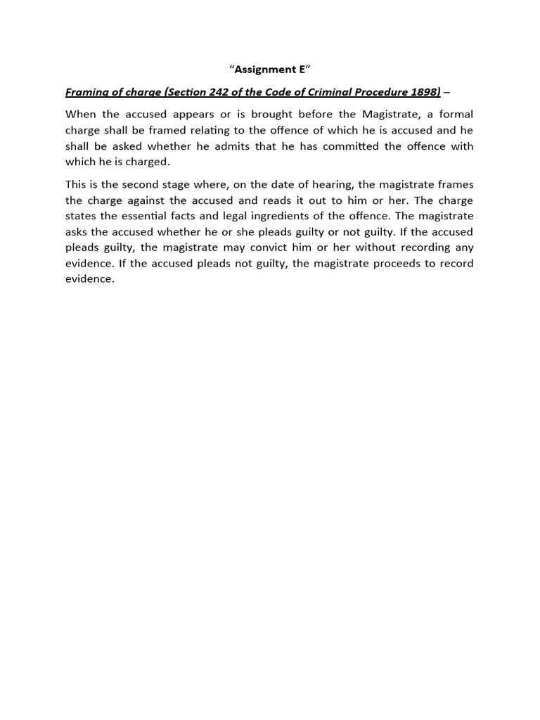 Framing Charges in Criminal Procedure | PDF | Finance & Money ...