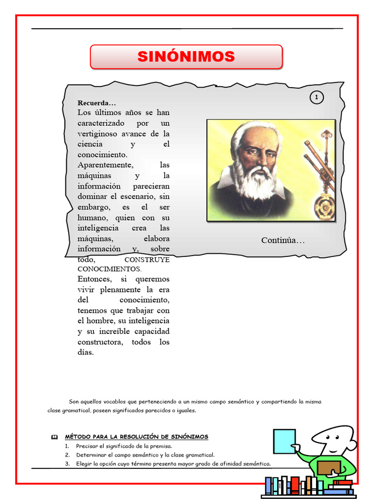 Ejercicios de Sinónimos | PDF
