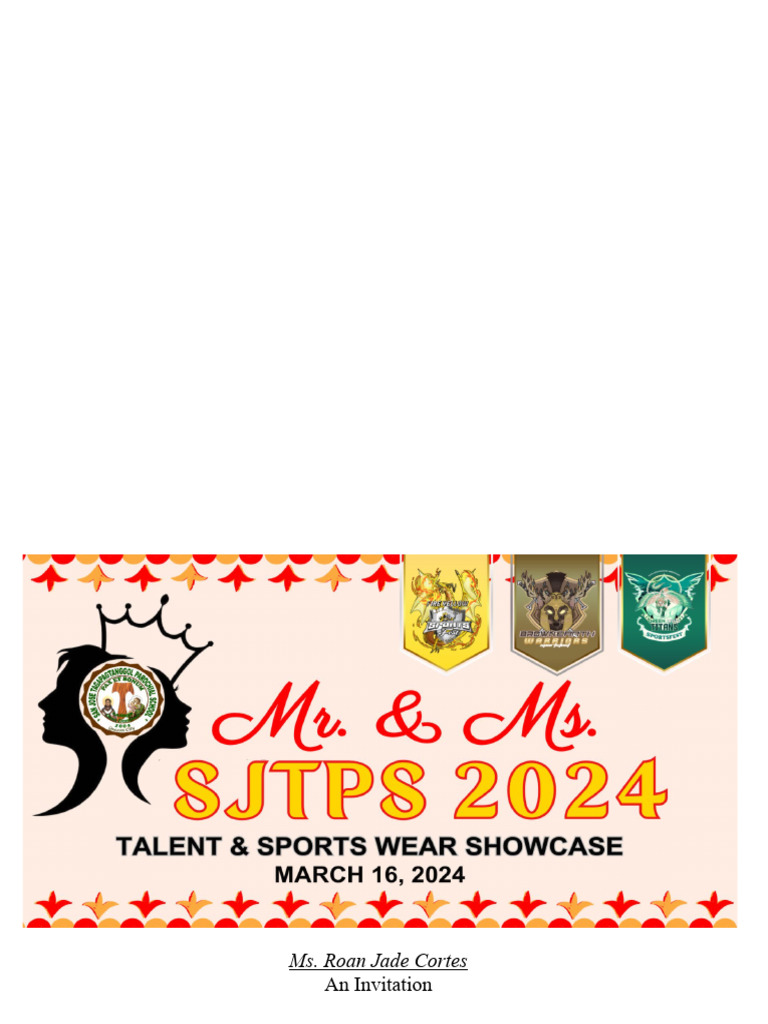 SJTPS 2024 Talent & Sports Wear Showcase | PDF | Sports & Recreation