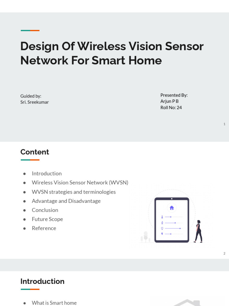 Design of Wireless Vision Sensor Network For Smart Home | PDF ...