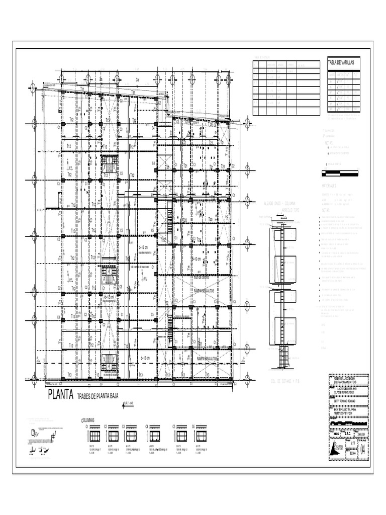 PLANO 04_TRABES Y LOSA P. B. N 1.50_ENVIADO EN AUTOCAD | PDF