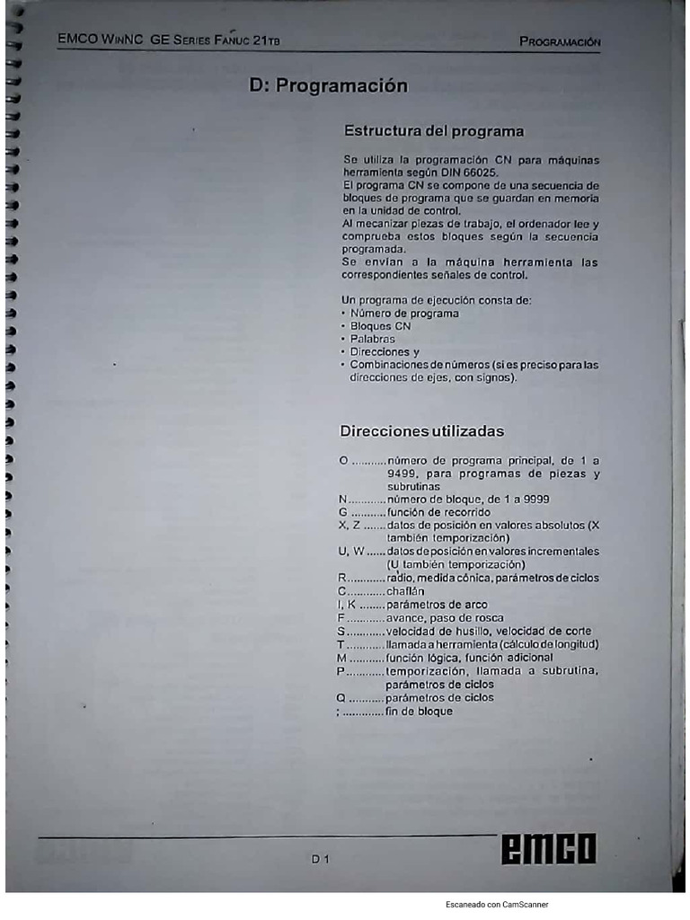 Torno CNC Programación EMCO | PDF