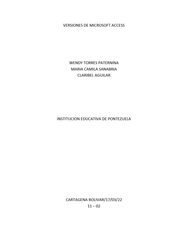 VERSIONES DE MICROSOFT ACCESS | PDF