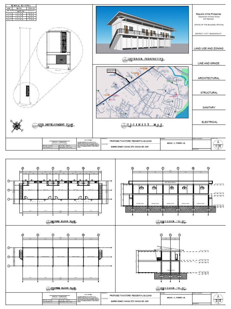 two storey residential | PDF | Beam (Structure) | Architectural Design