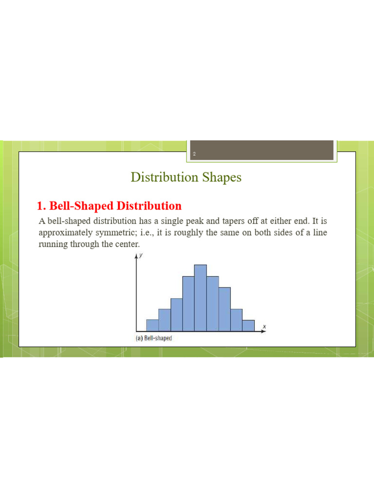 Dsitribution Shapes | Download Free PDF | Chart | Mode (Statistics)