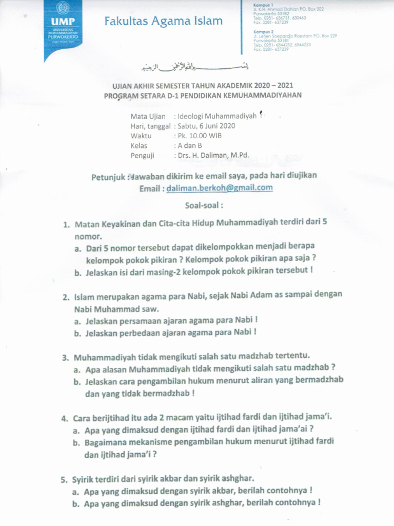 Ideologi Muhammadiyah 1 | PDF