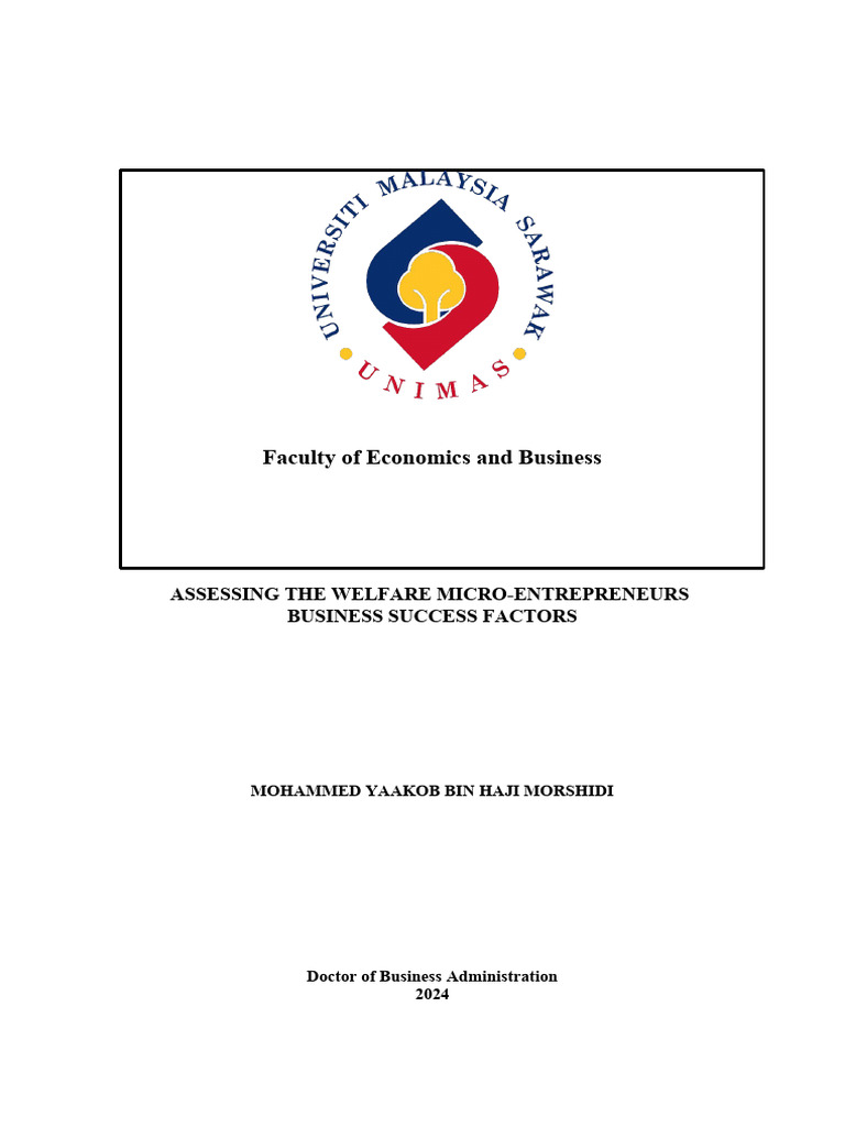 Assessing The Welfare Micro-Entrepreneurs Business Success Factors ...