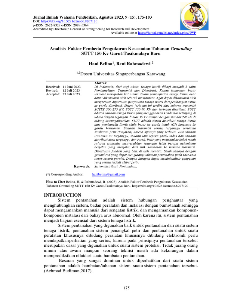 Analisis Grounding SUTT 150 Kv | PDF | Sains & Matematika | Komputer