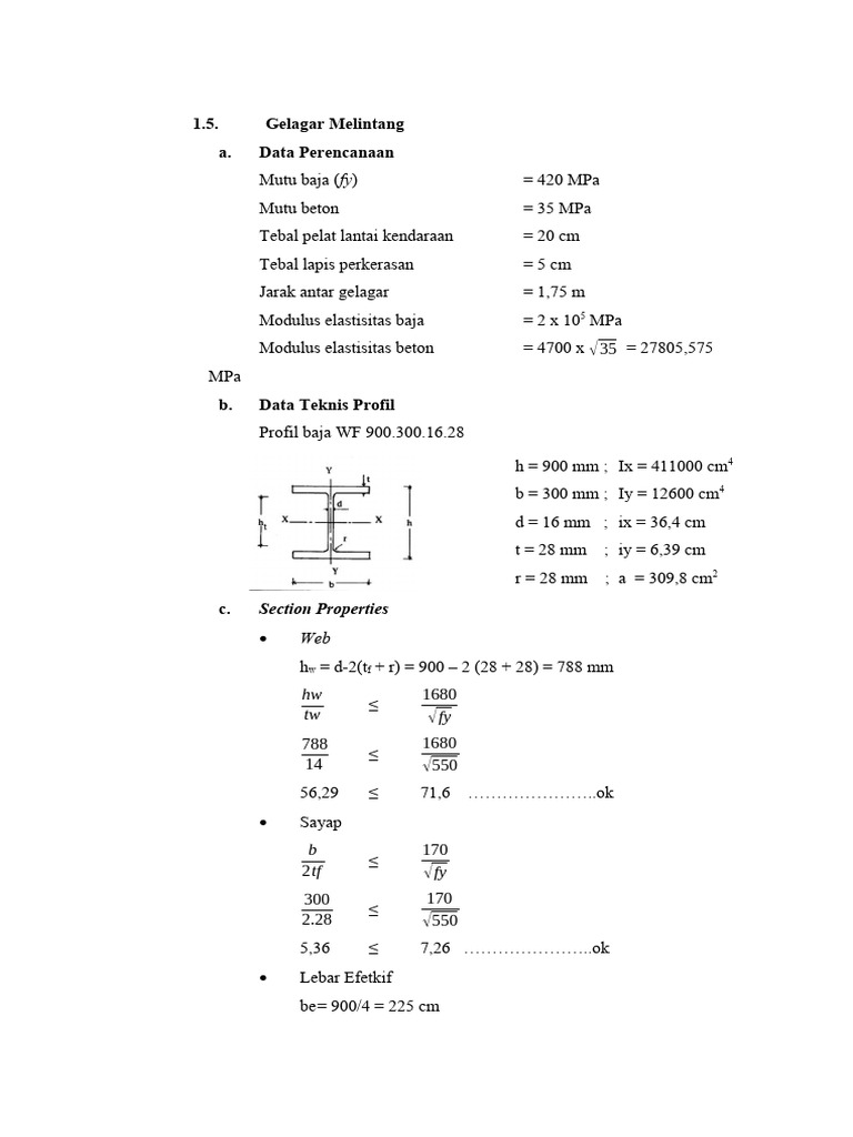 Gelagar Melintang | PDF