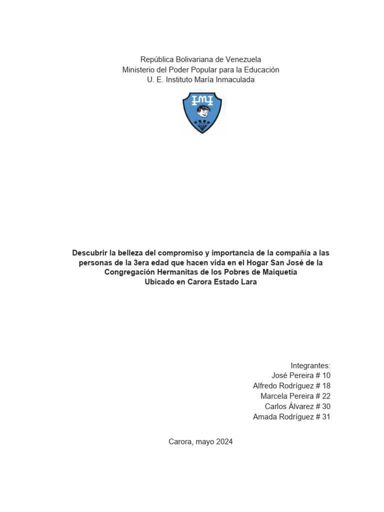 Informe LAbor social Asilo(1) | PDF | San José