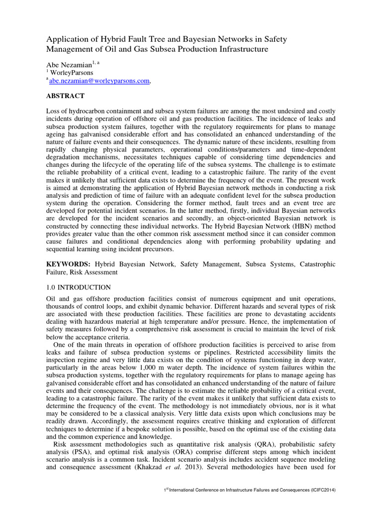 Application of Hybrid Fault Tree and Bayesian Networks in Safety Management of Oil and Gas ...