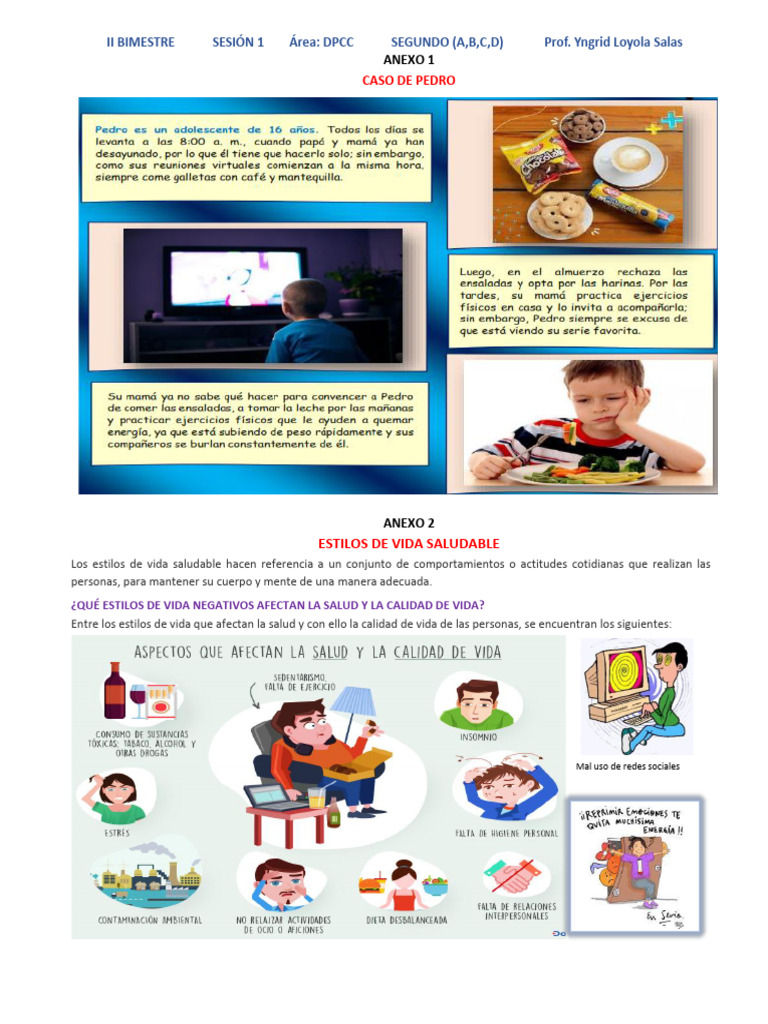 Ii B - Anexos Ses 1 DPCC 2do | PDF | Autoestima | Mente