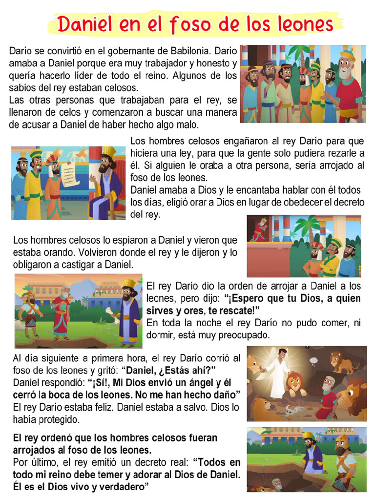 Ficha Daniel en El Foso de Los Leones | PDF | Artes del Lenguaje y ...