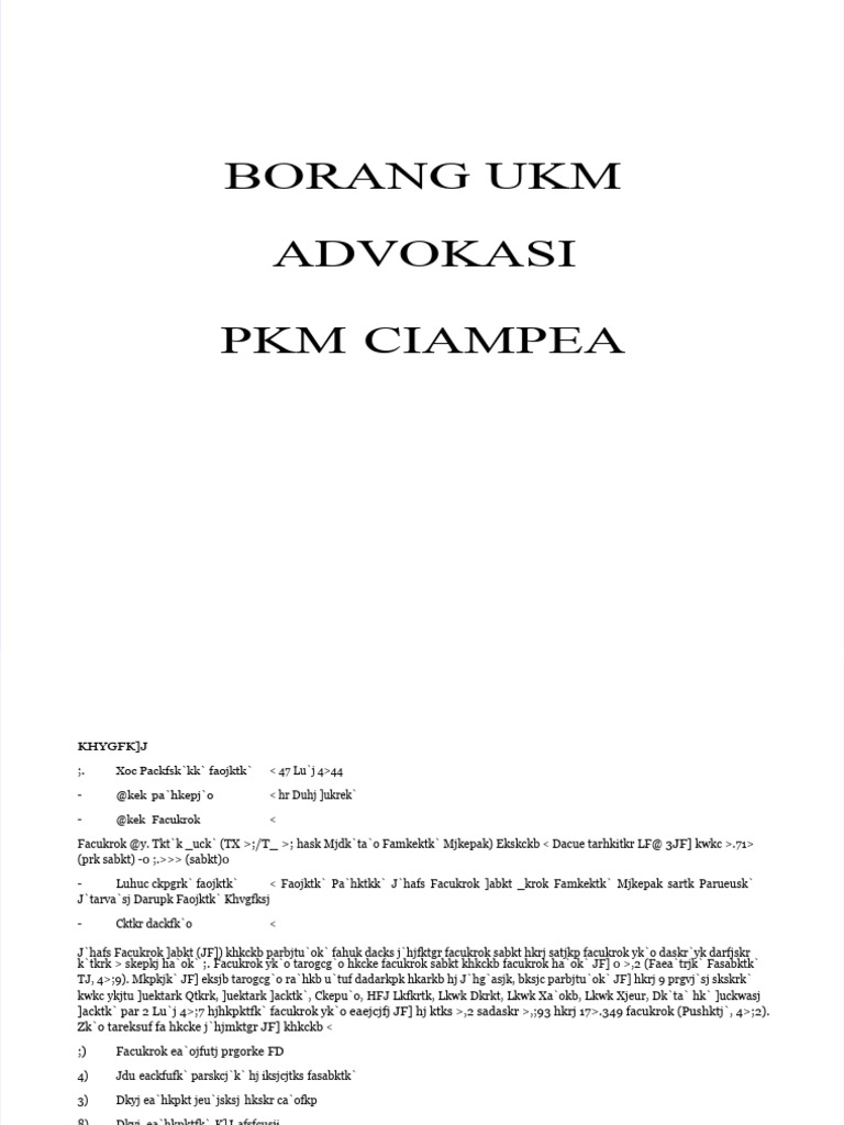 PDF Borang Ukm Advokasi Compress | PDF