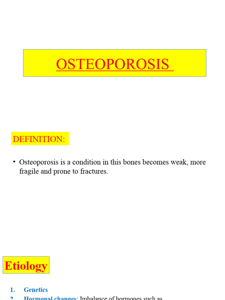 Osteoporosis Pdf Bone Osteoporosis