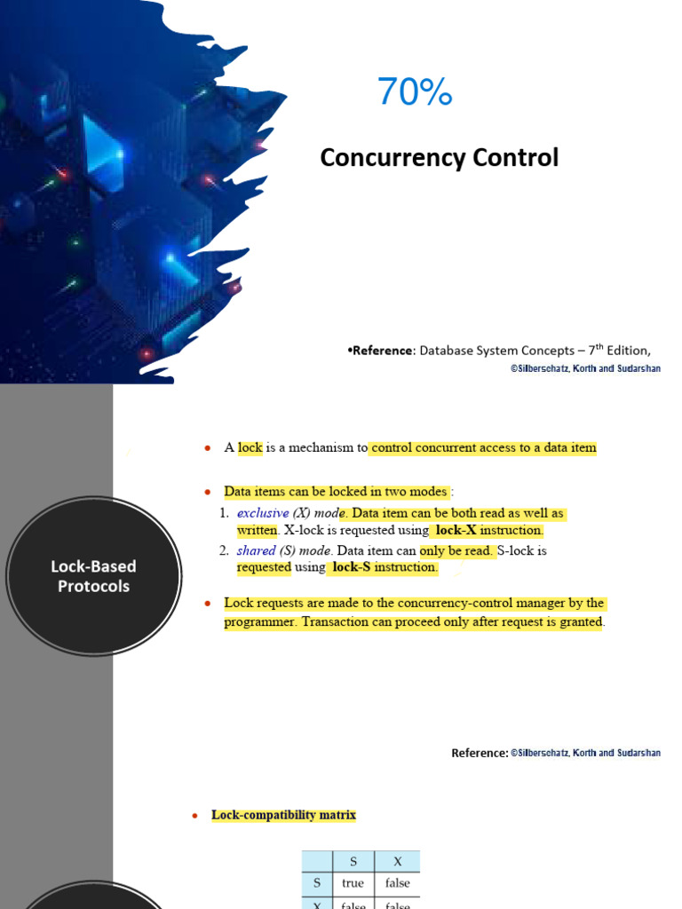 Concurrency Control Pdf Database Transaction Computer Science