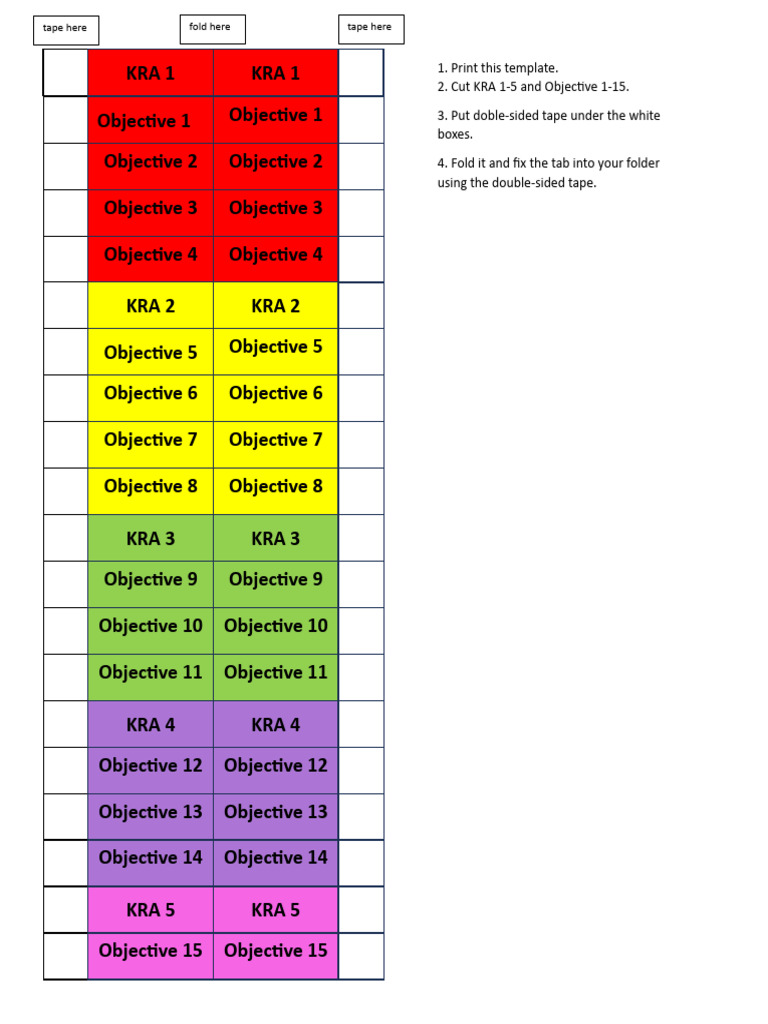 Tabbing Template for PMES Objectives | PDF | Teaching Methods ...