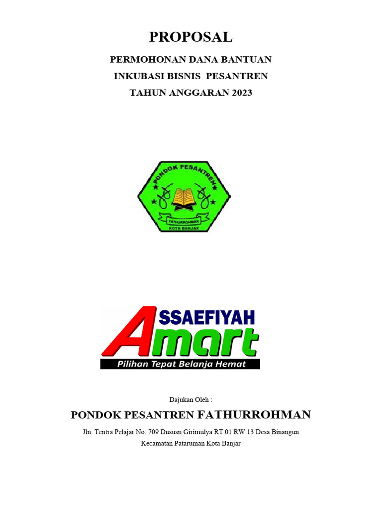 Proposal Usaha Dagang Sembako | PDF