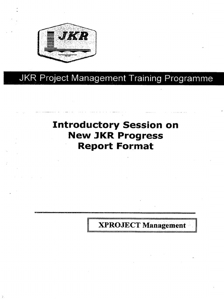 JKR Progress Reporting Format | PDF