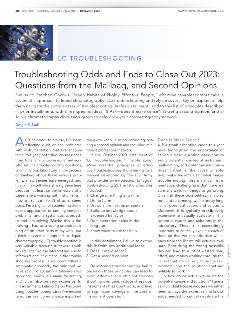 LC Troubleshooting December 2023 PDF | PDF | Troubleshooting | High ...