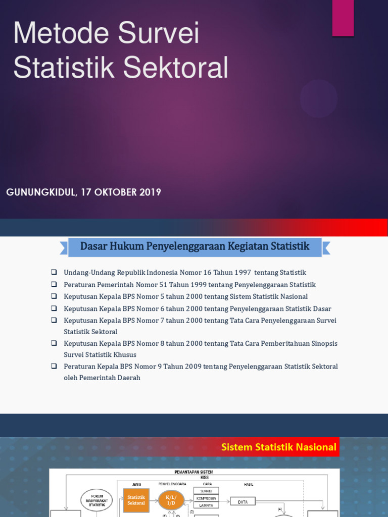 Metode Statistik Sektoral di Indonesia | PDF