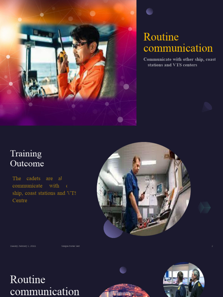 Routine Communication | PDF | Communication | Marine Salvage