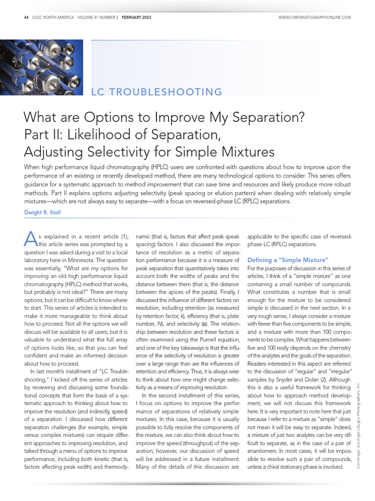 LC Troubleshooting Feb 2023 PDF | PDF | High Performance Liquid ...